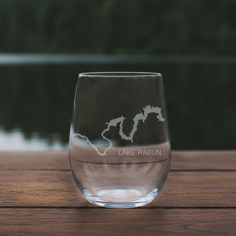 Lake Raybun Georgia Map Engraved Glasses - Wine, Beer, Cocktail ...