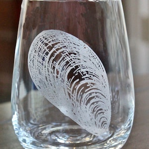 Mussel Shell Engraved Glasses - Etsy UK