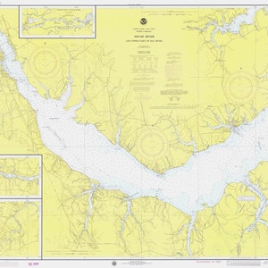 Neuse River Map 1975 Nautical Chart Print - Etsy