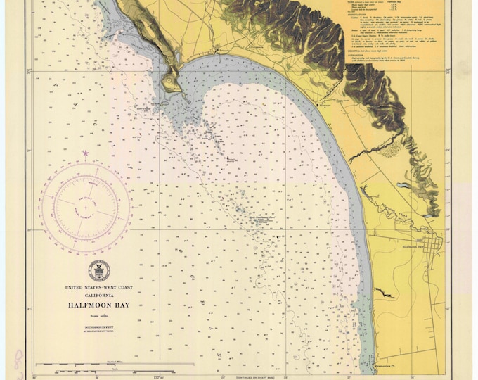 California Map 1535 - Nautical Chart Print - Etsy Canada