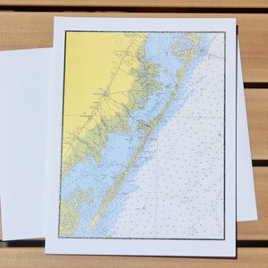 Long Beach Island Map Notecards 1957 4.25x5.5 - Etsy