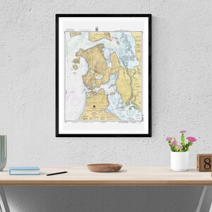 Anacortes to Skagit Bay Map - 1992 - Nautical Chart Print - Etsy
