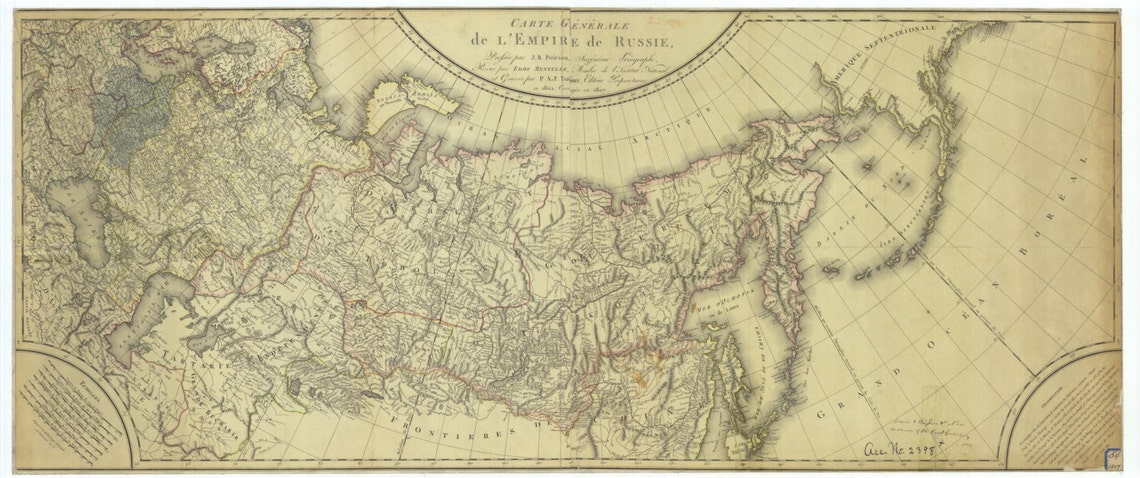 Russian Empire Map 1856 - Etsy