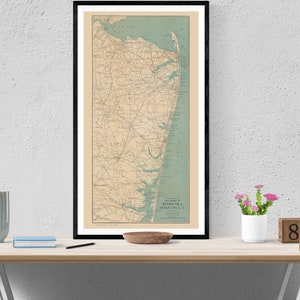 Jersey Shore Map (monmouth & Ocean Counties) - Nautical Chart Print - Etsy