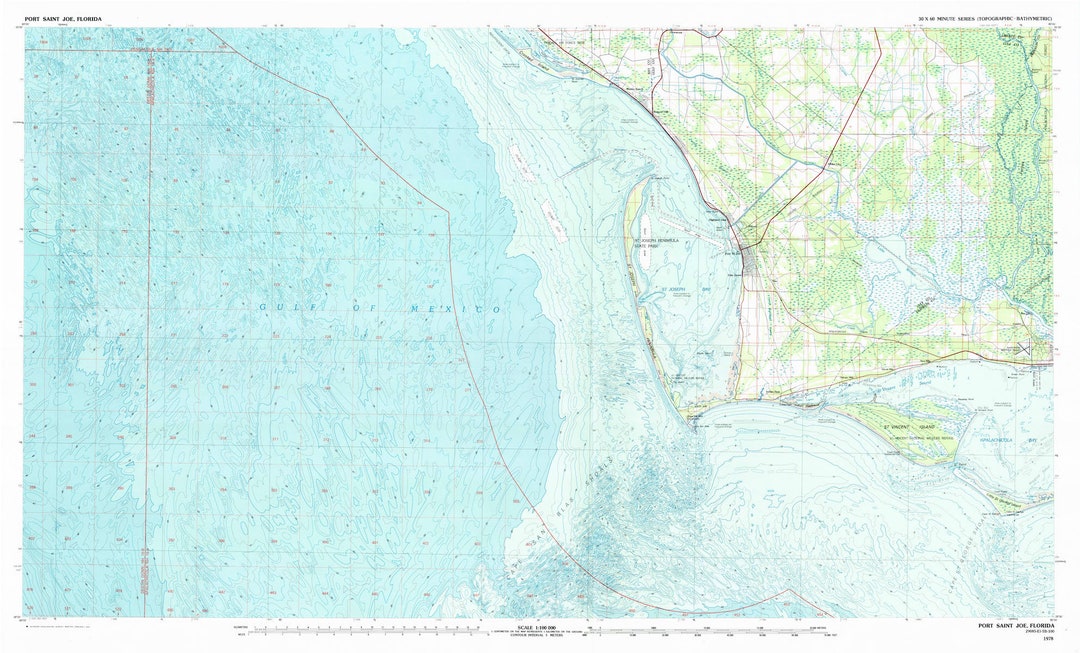 Port St Joe Map 1978 - Nautical Chart Print - Etsy