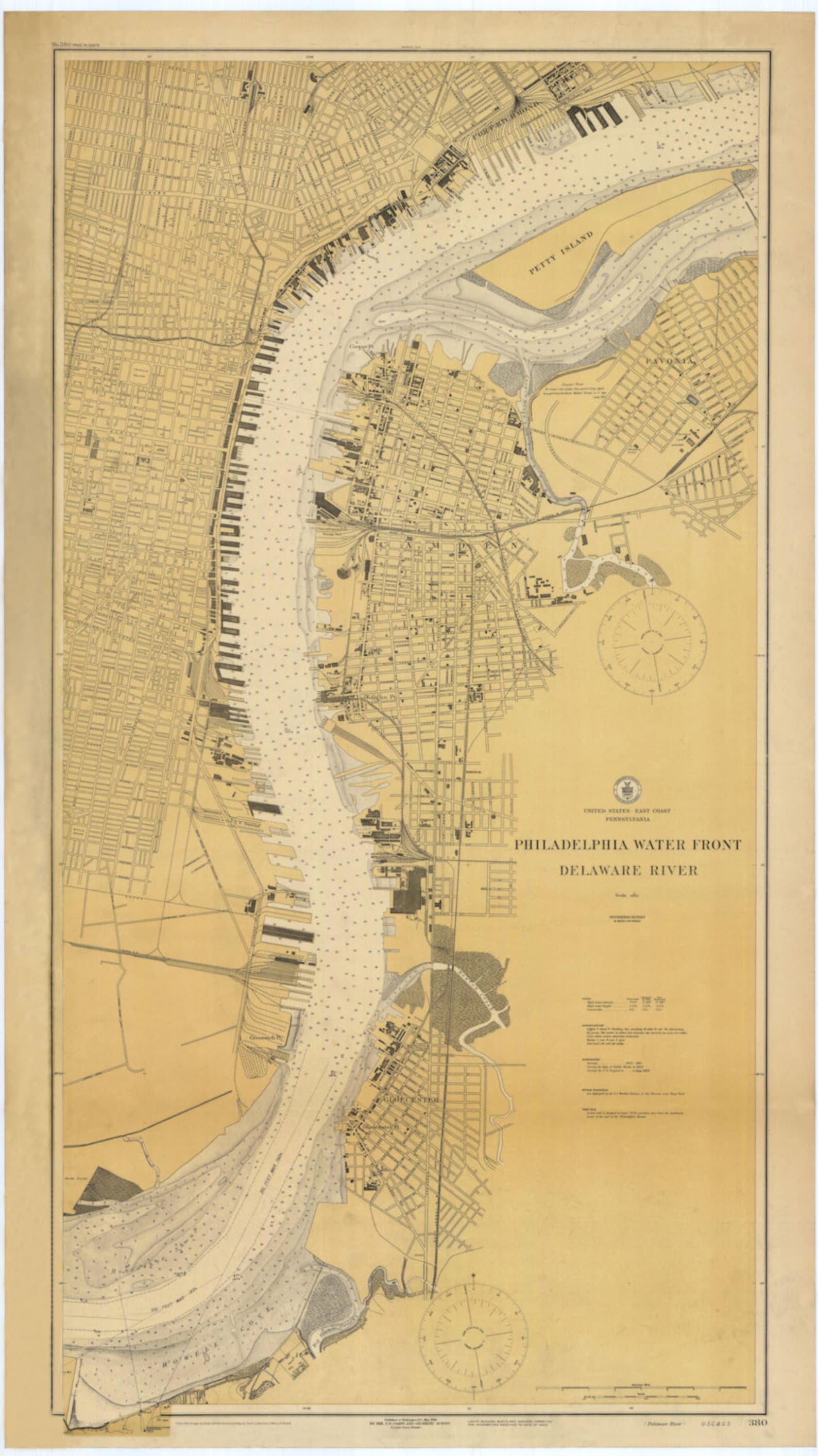 Philadelphia Waterfront & Delaware River Historical Map 1924 - Etsy