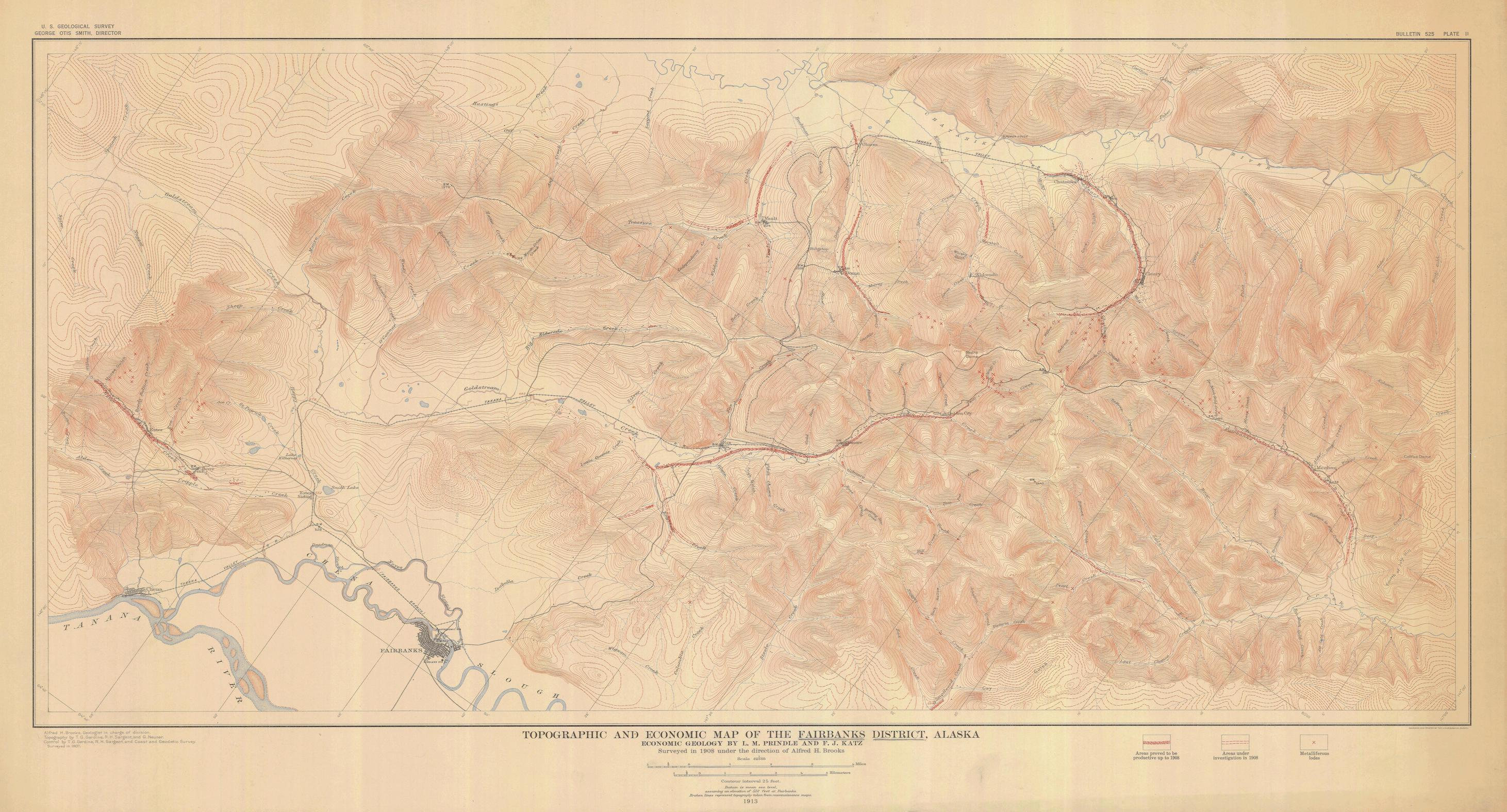 Fairbanks Map Alaska 1913 Nautical Chart Print | Etsy