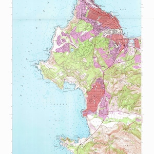 Monterey Map - 1947 - Nautical Chart Print - Etsy