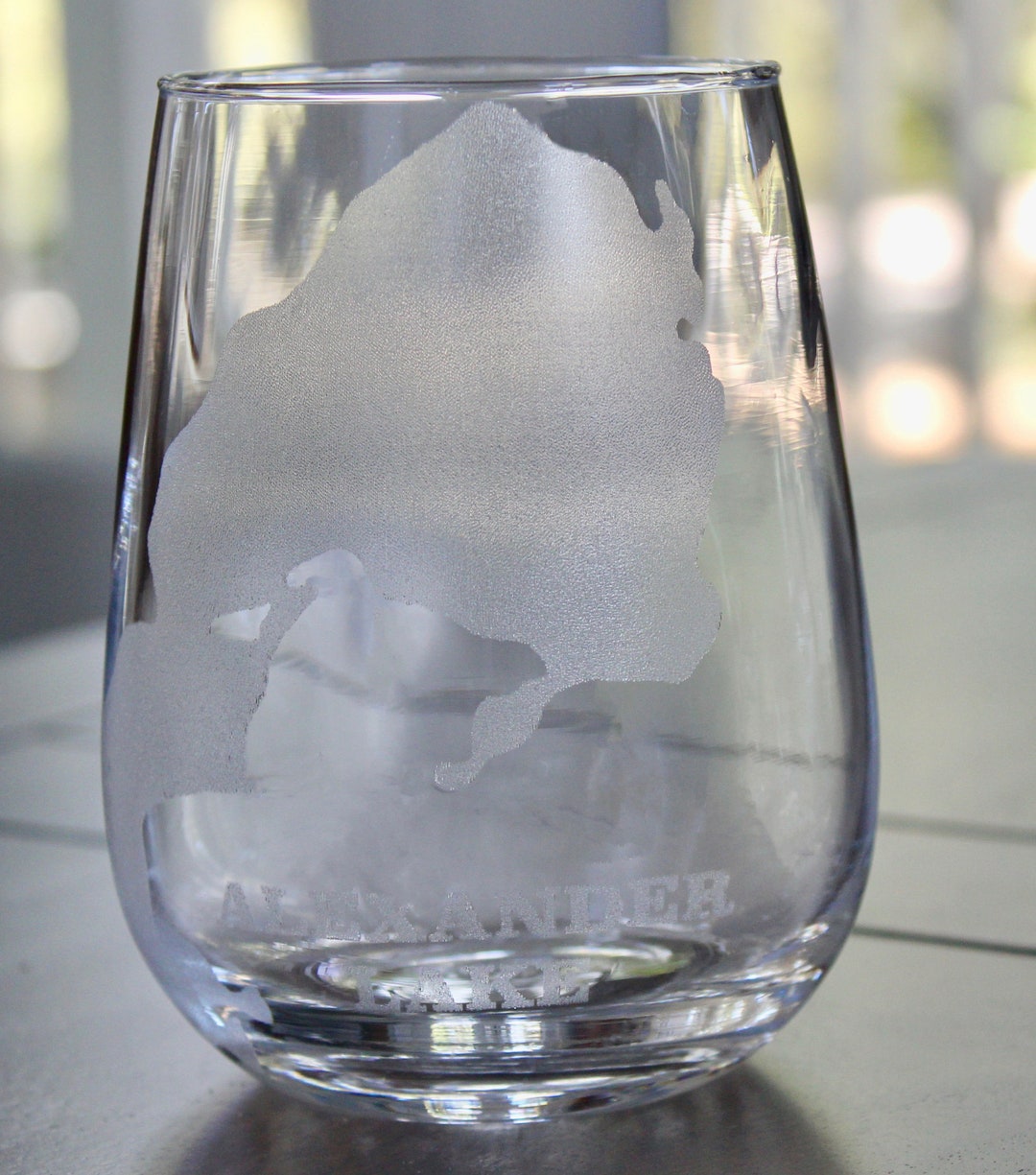 Alexander Lake Map Engraved Glasses - Etsy