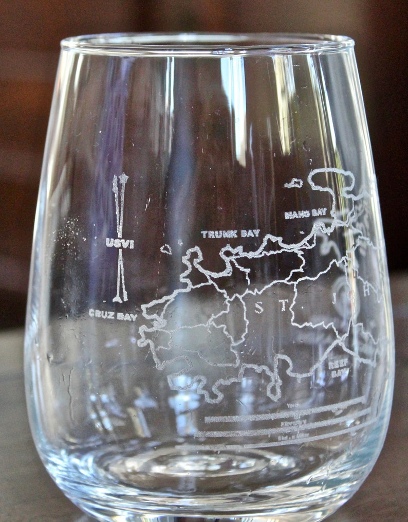 St. John Map Glasses Line Design - Etsy