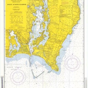 Point Judith Map 1972 - Nautical Chart Print - Etsy