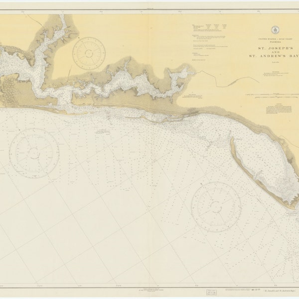 Nautical Map St Andrews Bay Fl - Etsy