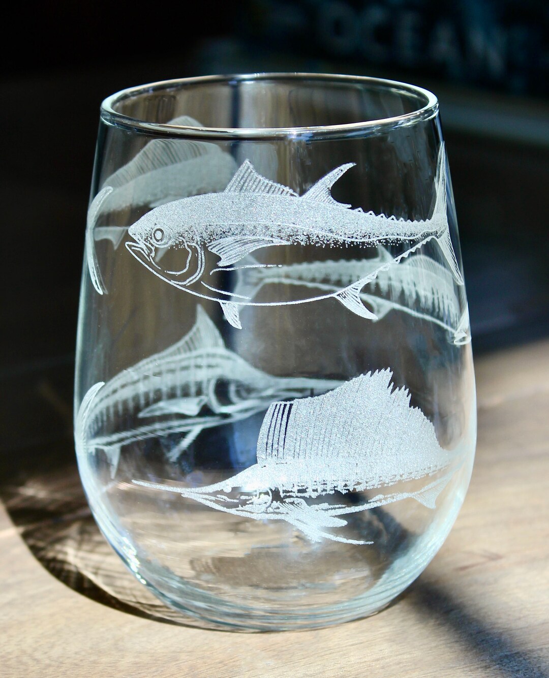 Pelagic Slam Engraved Glasses - Tuna, Marlin, Mahi, Wahoo, Sailfish - Etsy
