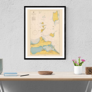 Lake Erie Islands & Sandusky Bay Map 1946 - Nautical Chart Print - Etsy