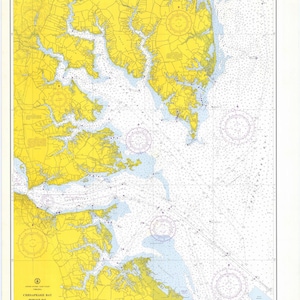 Mobjack Bay Map 1968 - Nautical Chart Print - Etsy