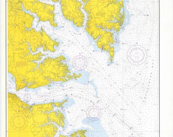Chesapeake - Mobjack Bay to York River Nautical Chart - Etsy