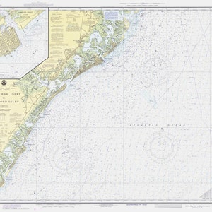 Little Egg Inlet to Hereford Inlet Map - 1978 - Nautical Chart Print - Etsy