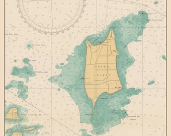 Sandusky Bay Map Lake Erie 1941 Nautical Chart Print | Etsy