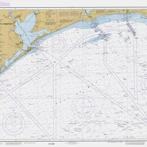 Mermentau River to Freeport Map 1983 - Nautical Chart Print - Etsy