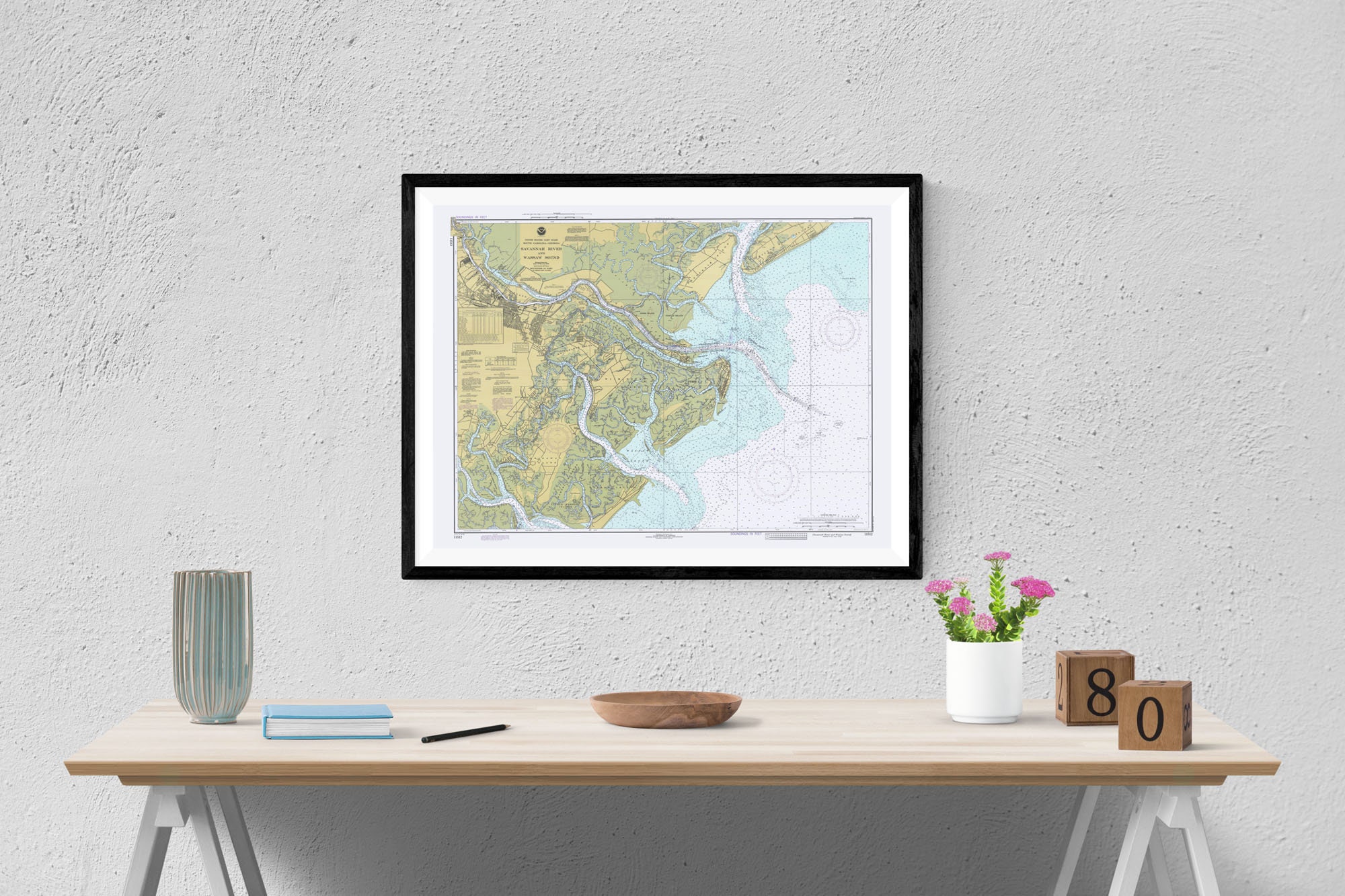 Savannah River & Wassaw Sound Map 1979 - Nautical Chart Print - Etsy