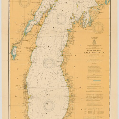 Manistee Harbor Map 1985 Nautical Chart Print - Etsy