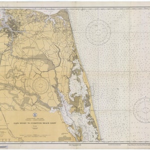 Cape Henry to Currituck Beach Light Historical Map 1934 - Nautical ...