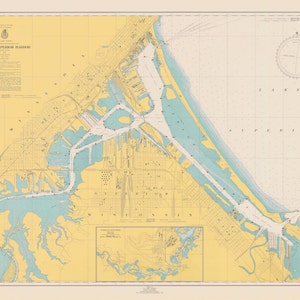 Duluth - Superior Harbor Historical Map 1948 - Nautical Chart Print - Etsy