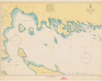 Les Cheneaux Islands Lake Huron 1949 Nautical Chart Print - Etsy