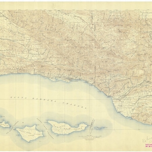 Santa Barbara Channel Map 1931 - Nautical Chart Print - Etsy