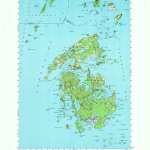 Vinalhaven (ME) Map - 1941 - Nautical Chart Print - Etsy