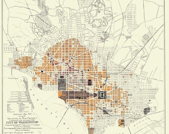 Dc Map Vintage - Etsy