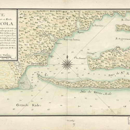 Pensacola Bay 2014 Map Old Nautical Chart Florida Harbors - Etsy