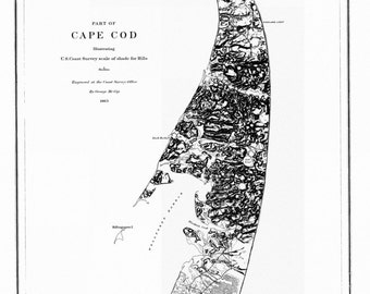 Outer Cape Map - Etsy