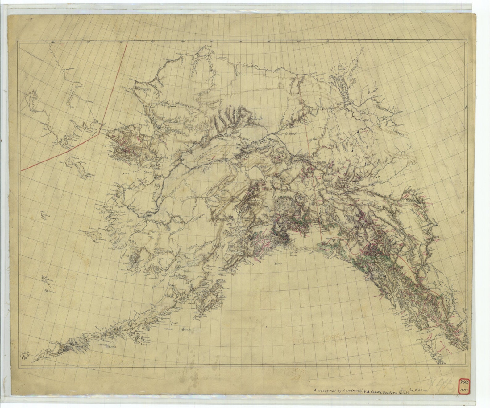 Alaska Map 1900 - Nautical Chart Print - Etsy