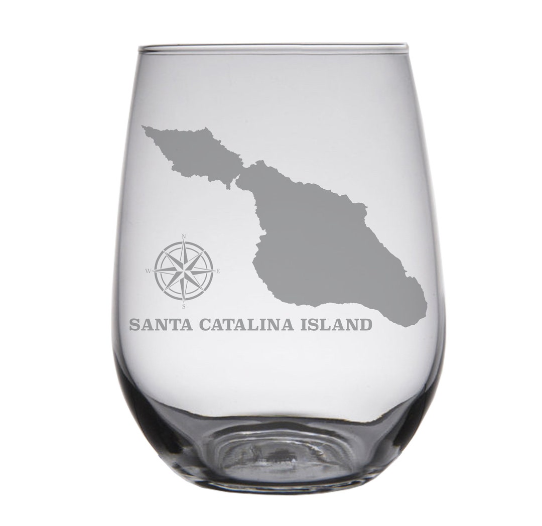 Santa Catalina Island Map Glasses - Etsy