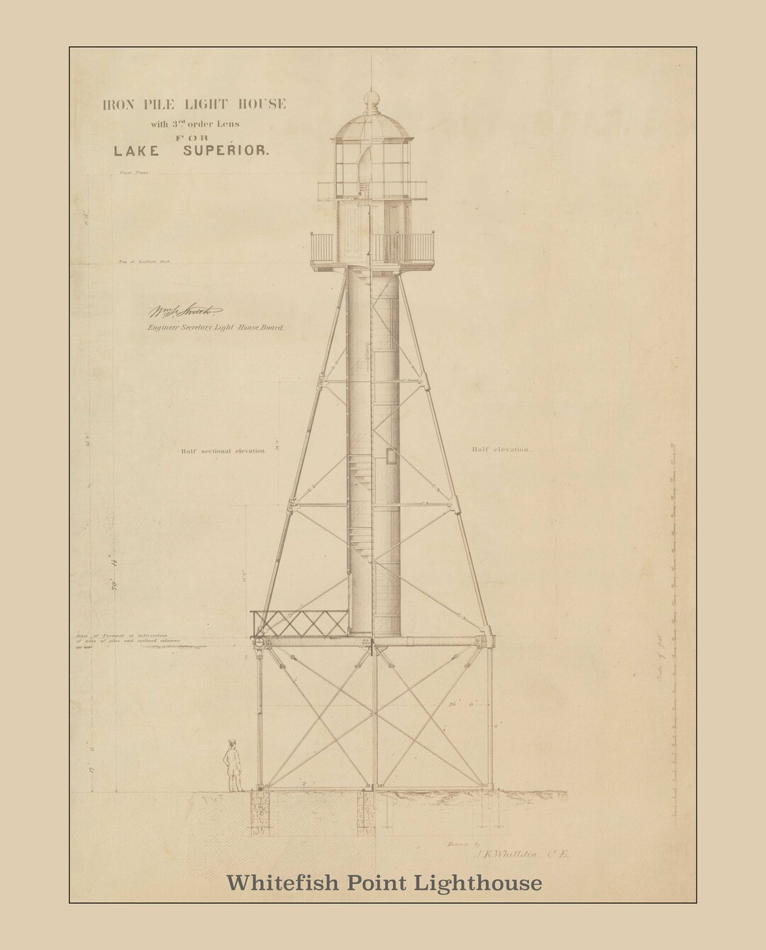 Whitefish Point Lighthouse - Lake Superior - 1860 - Etsy