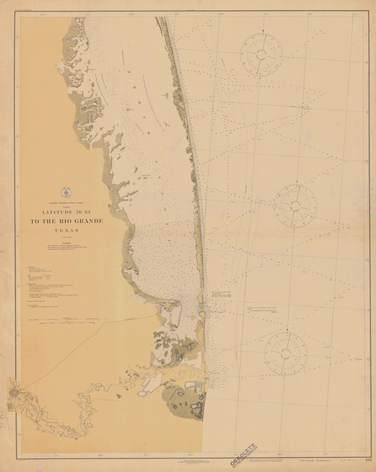 Rio Grande Map 1919 Nautical Chart Print - Etsy