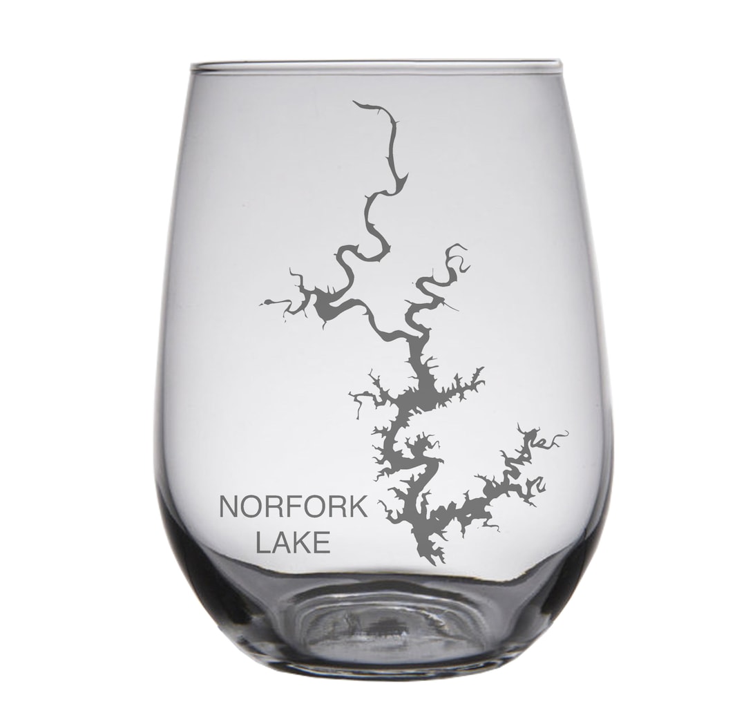 Norfork Lake (arkansas) Map Glasses - Etsy