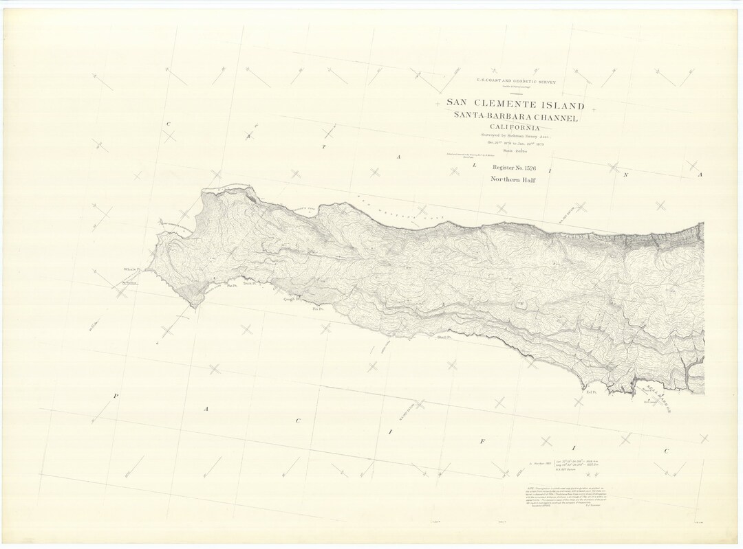 San Clemente Islands - Santa Barbara Channel (northern Half) - Nautical ...
