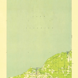 Port Wing Wisconsin Topographic Map 1943 - Nautical Chart Print - Etsy