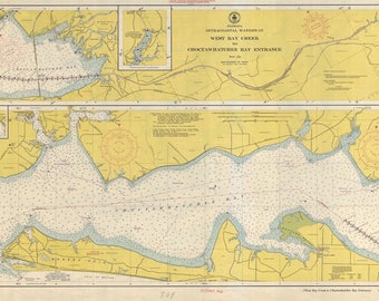 Choctawhatchee Bay 2014 Nautical Map Florida Custom Print 1:80000 11388 ...