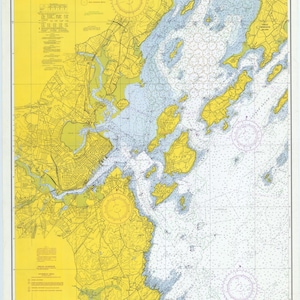 Portland Harbor Map - Maine 1970 - Nautical Chart Print - Etsy
