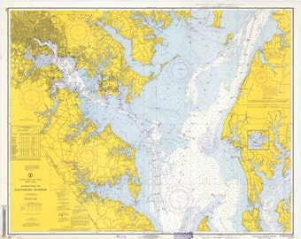 Patapsco River and Baltimore Harbor – 1880 - Etsy