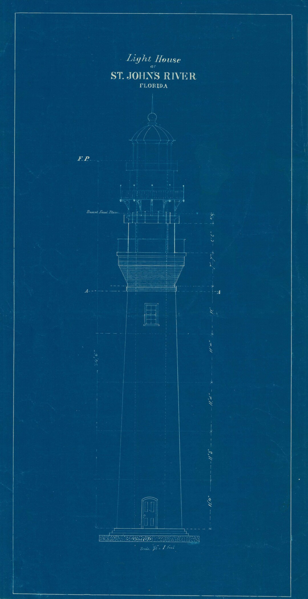 St John's River (FL) Lighthouse Blueprint - Etsy