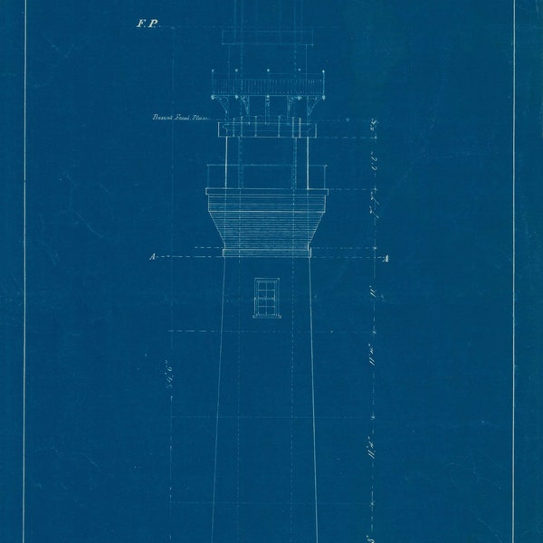 Lighthouse Blueprint - Etsy