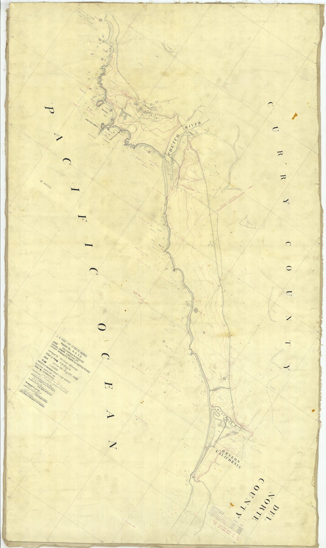 Chetco River Map 1928 Nautical Chart Print - Etsy