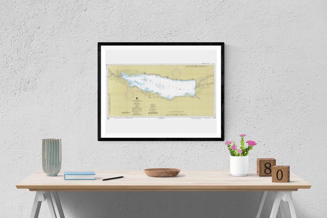 Oneida Lake Map 1977 Nautical Chart Print - Etsy
