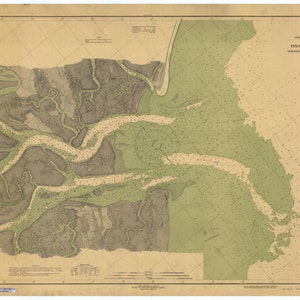 Ossabaw Sound GA Historical Map 1916 - Nautical Chart Print - Etsy
