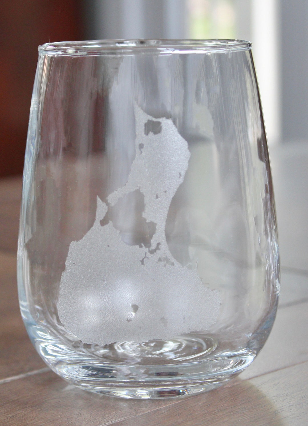 Block Island Map Engraved Glasses - Etsy