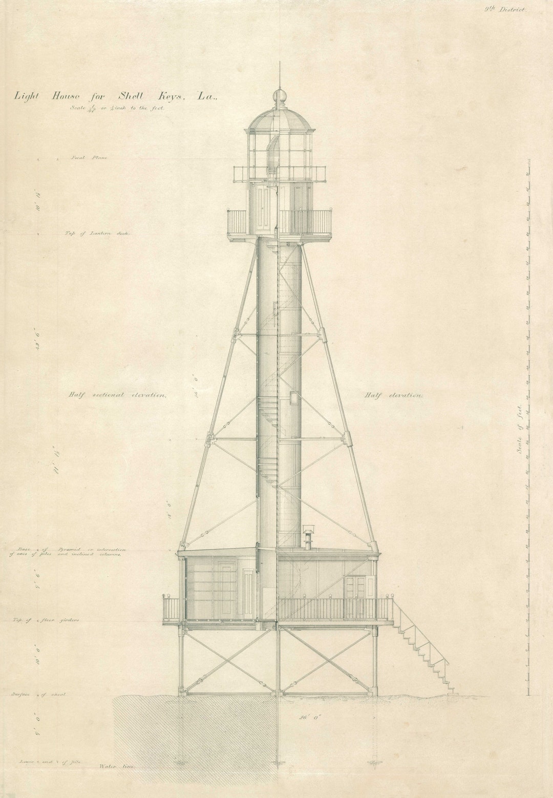 Shell Keys Lighthouse Plans - Louisiana - Etsy